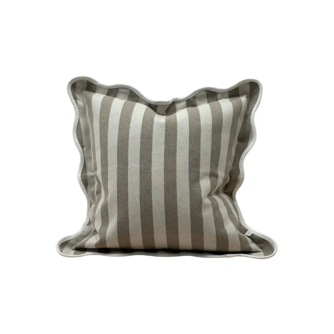 Chloe Thick Striped Scalloped Edge Pillow - Heirloom Home Shop