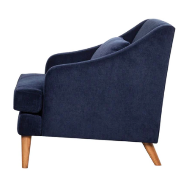 Missy Club Chair in Navy Chenille - Heirloom Home Shop